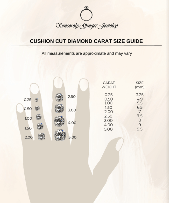 Diamond Size Chart: MM to Carat Conversions – Sincerely Ginger Jewelry